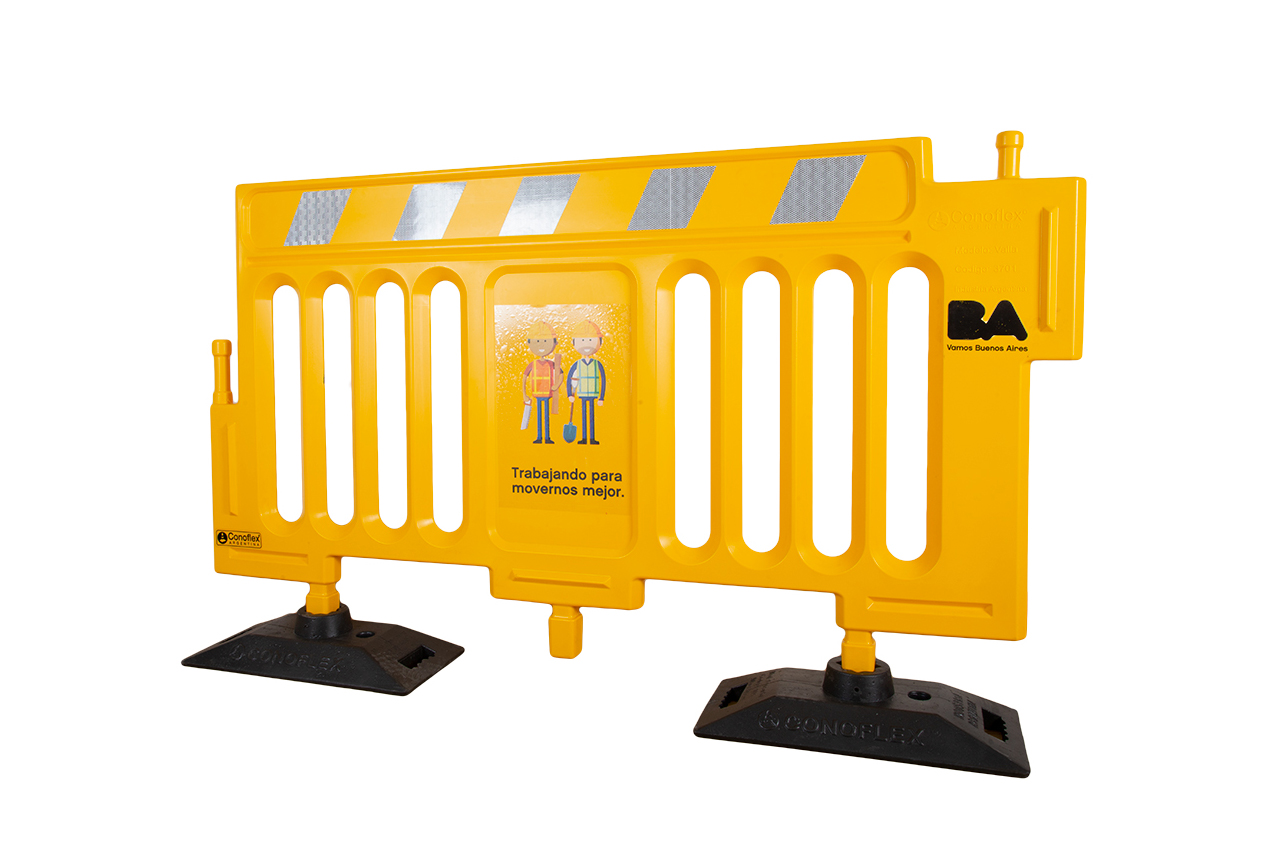 Valla Plastica Amarilla con reflectivo 180 cm (CONOFLEX), CONOFLEX ...